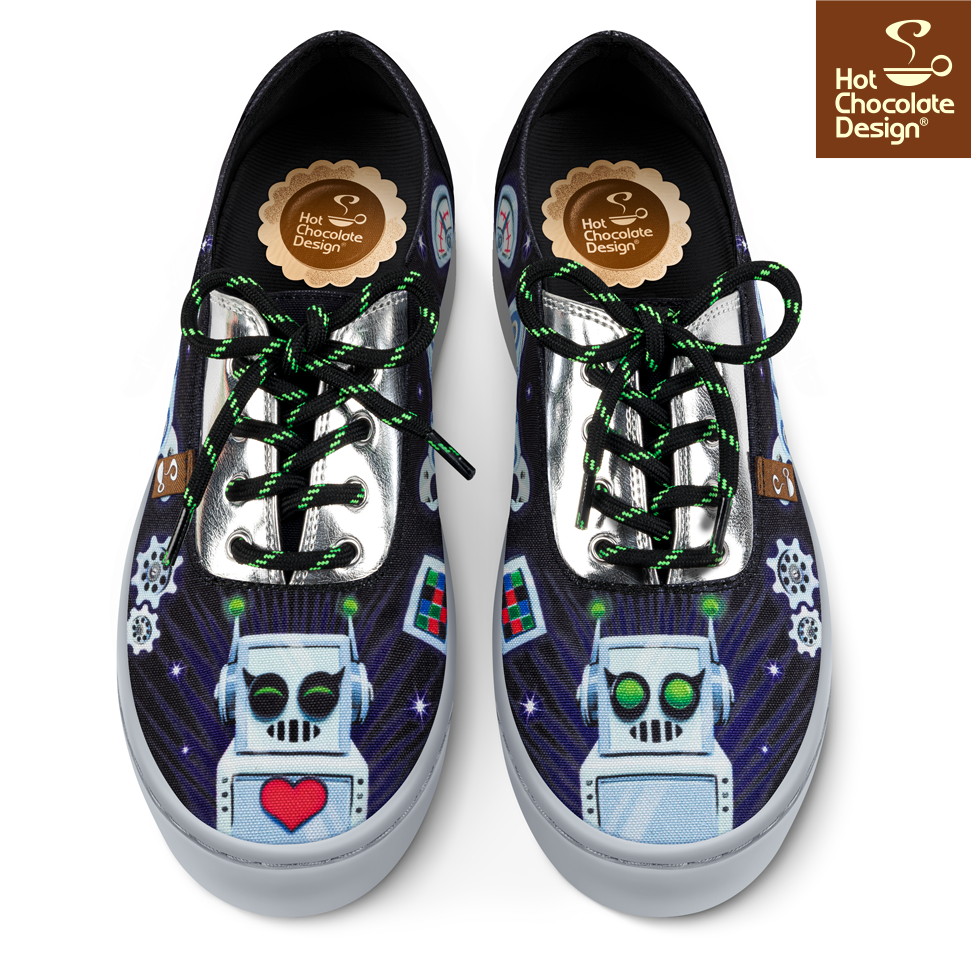 Hot Chocolate Design | Robot – Mismatched Shoes